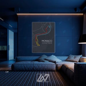 Circuit De Monaco - LED Neon Sign , Sport Interior Decor, Open-wheel ...