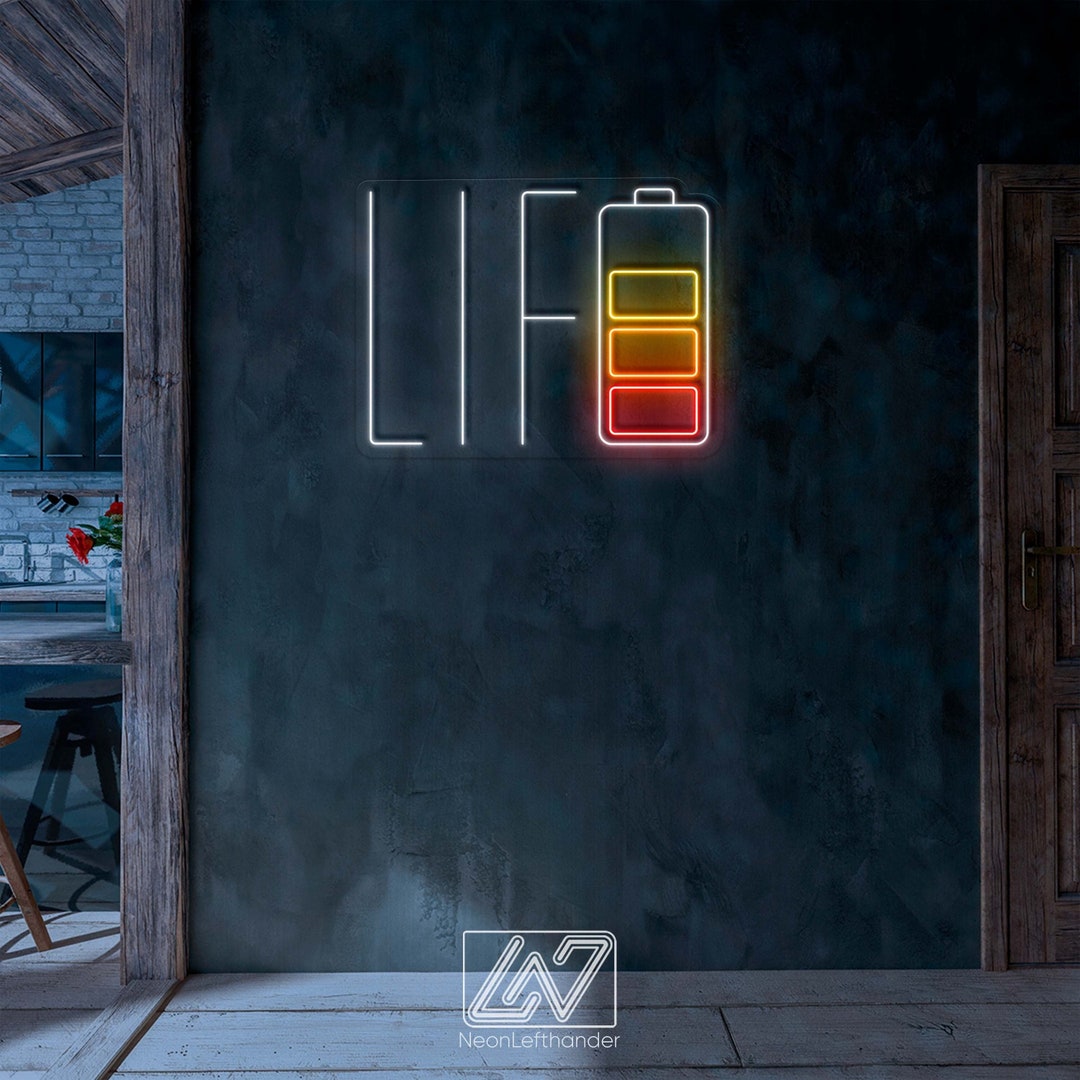 Life - LED Neon Sign, Unique Neon Sign, Room Decor, Wall Decor, Custom ...