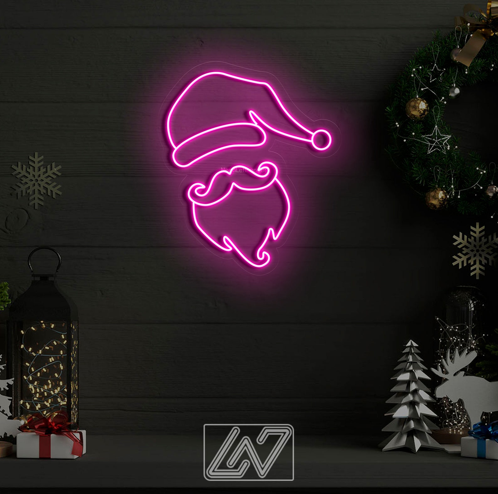 Chrostmas Santa LED Neon Sign Merry Christmas Neon Sign - Etsy