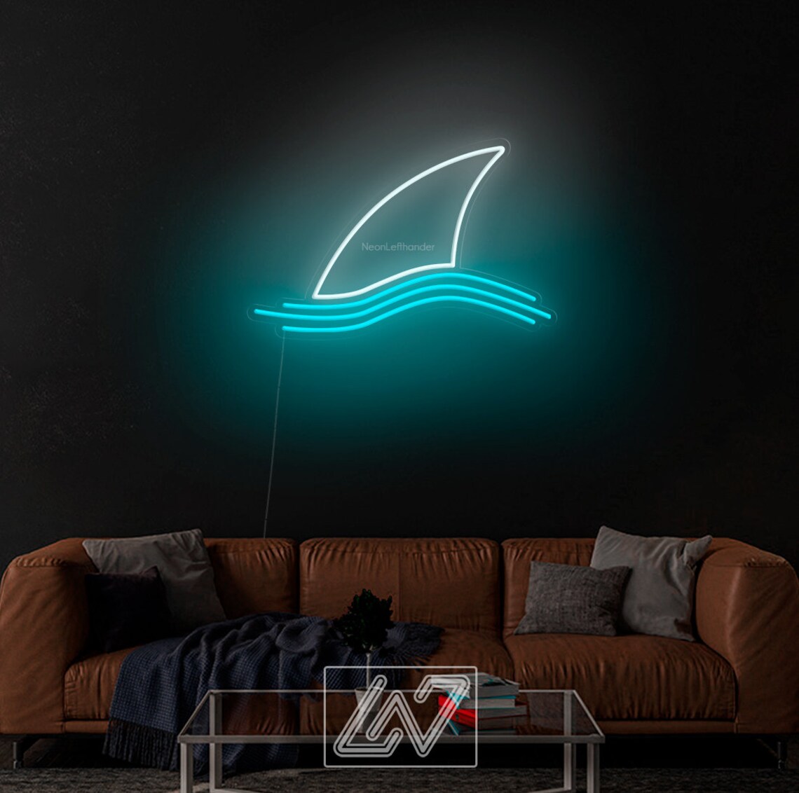 Shark Fin - LED Neon Sign, Interior Decor, Room Decor, Wall Decor ...