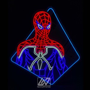 Custom Hero Neon Sign - Neon Anime Wall ART, Anime, Cartoon Character ...