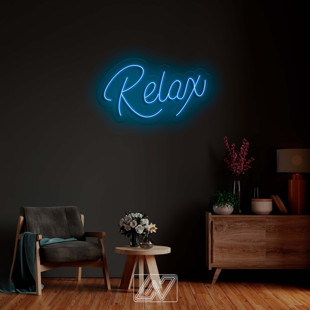 Relax LED Neon Sign Neon Wall Decor Custom Neon Sign - Etsy