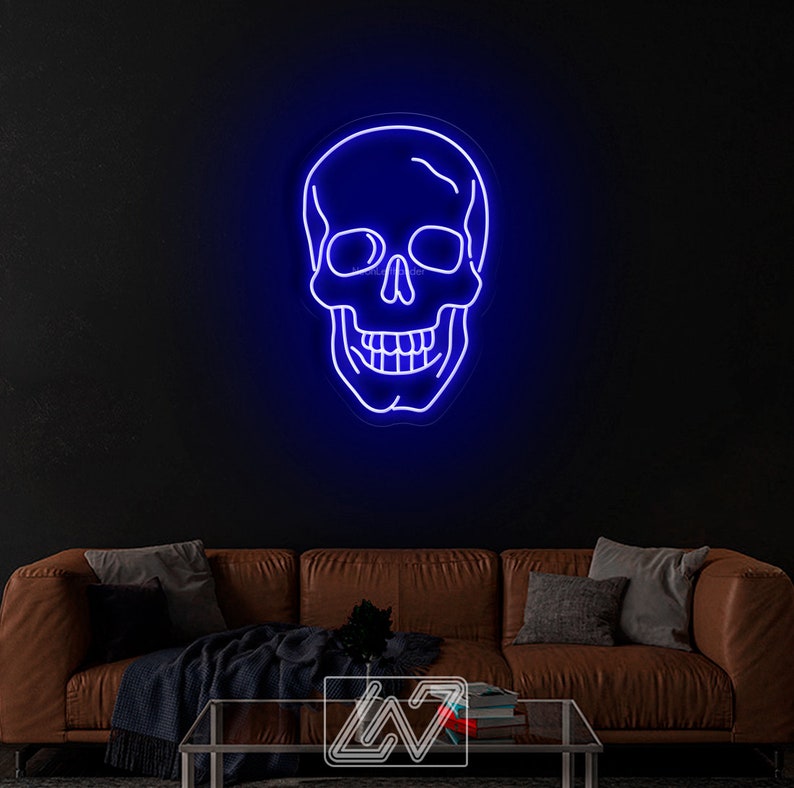 Skeleton - LED Neon Sign, Spooky Halloween Led Decor, Scary Halloween ...