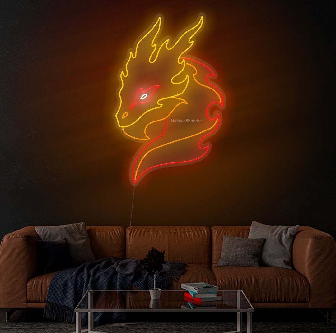 Dragon - LED Neon Sign, Interior Decor, Room Decor, Wall Decor, Custom ...