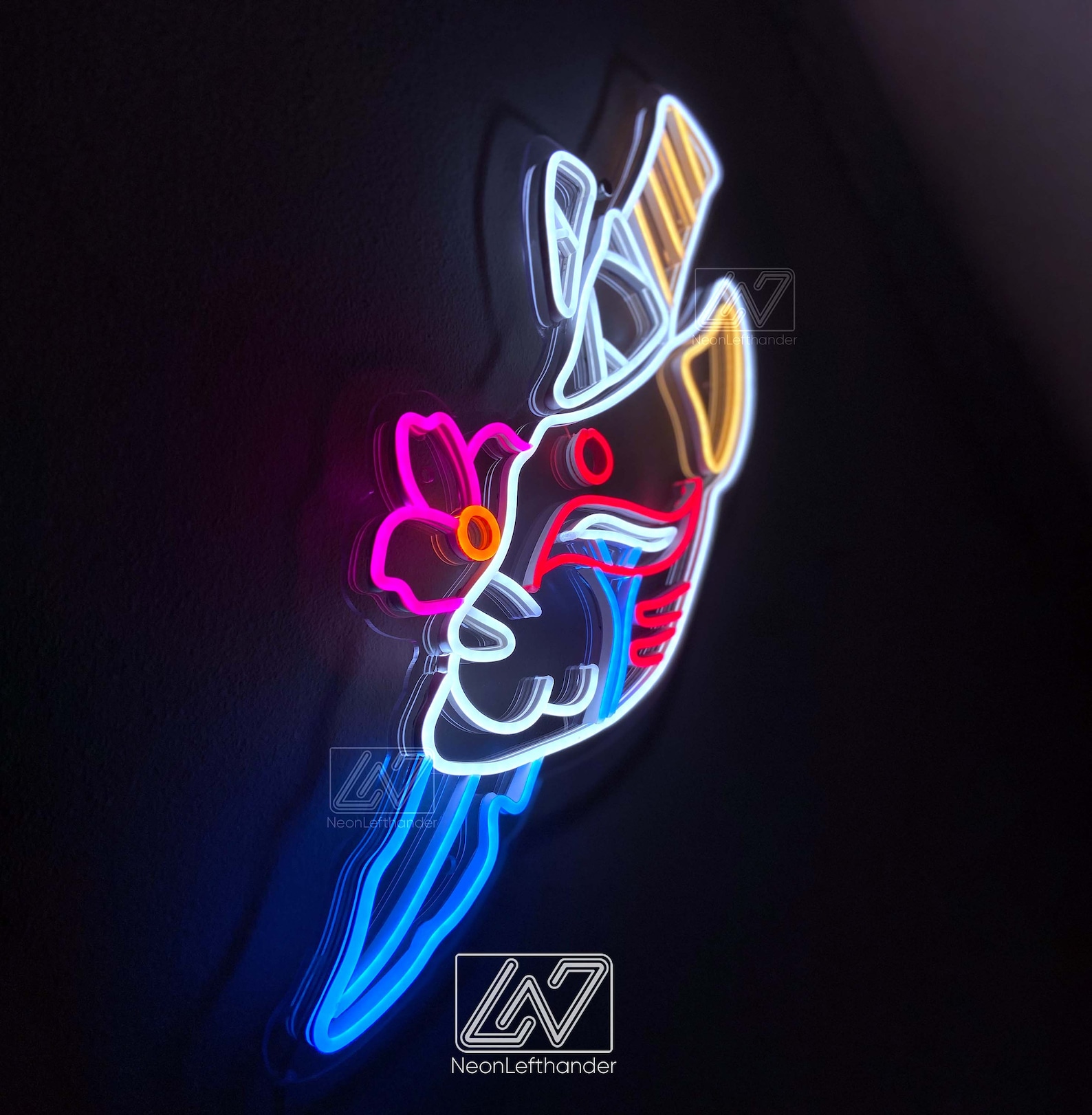 Kitsunemask LED Neon Sign Demon Neon Sign Anime Wall Art - Etsy