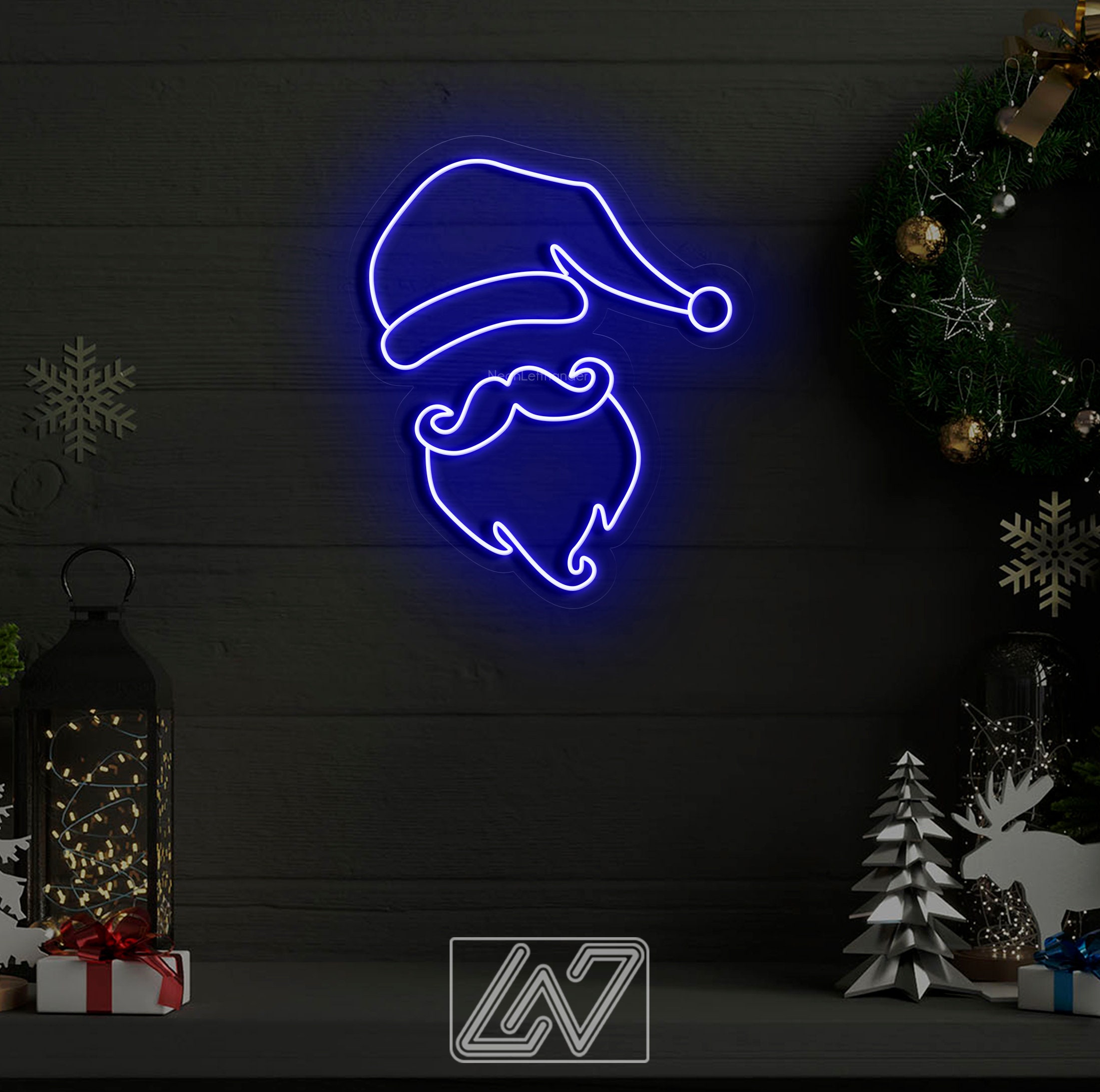 Chrostmas Santa LED Neon Sign Merry Christmas Neon Sign - Etsy