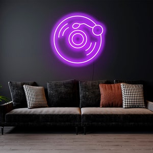 Vinyl Record - LED Neon Sign, Wall Neon Decor, Bedroom Led Neon Sign ...