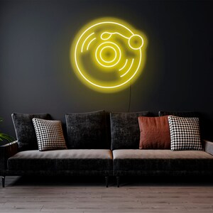 Vinyl Record - LED Neon Sign, Wall Neon Decor, Bedroom Led Neon Sign ...