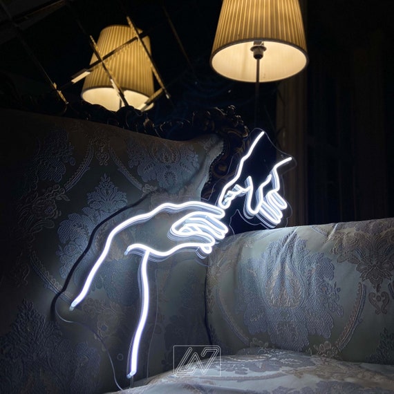 Signs HAND OF GOD Neon Sign Light Office Living Room Interior Design ...