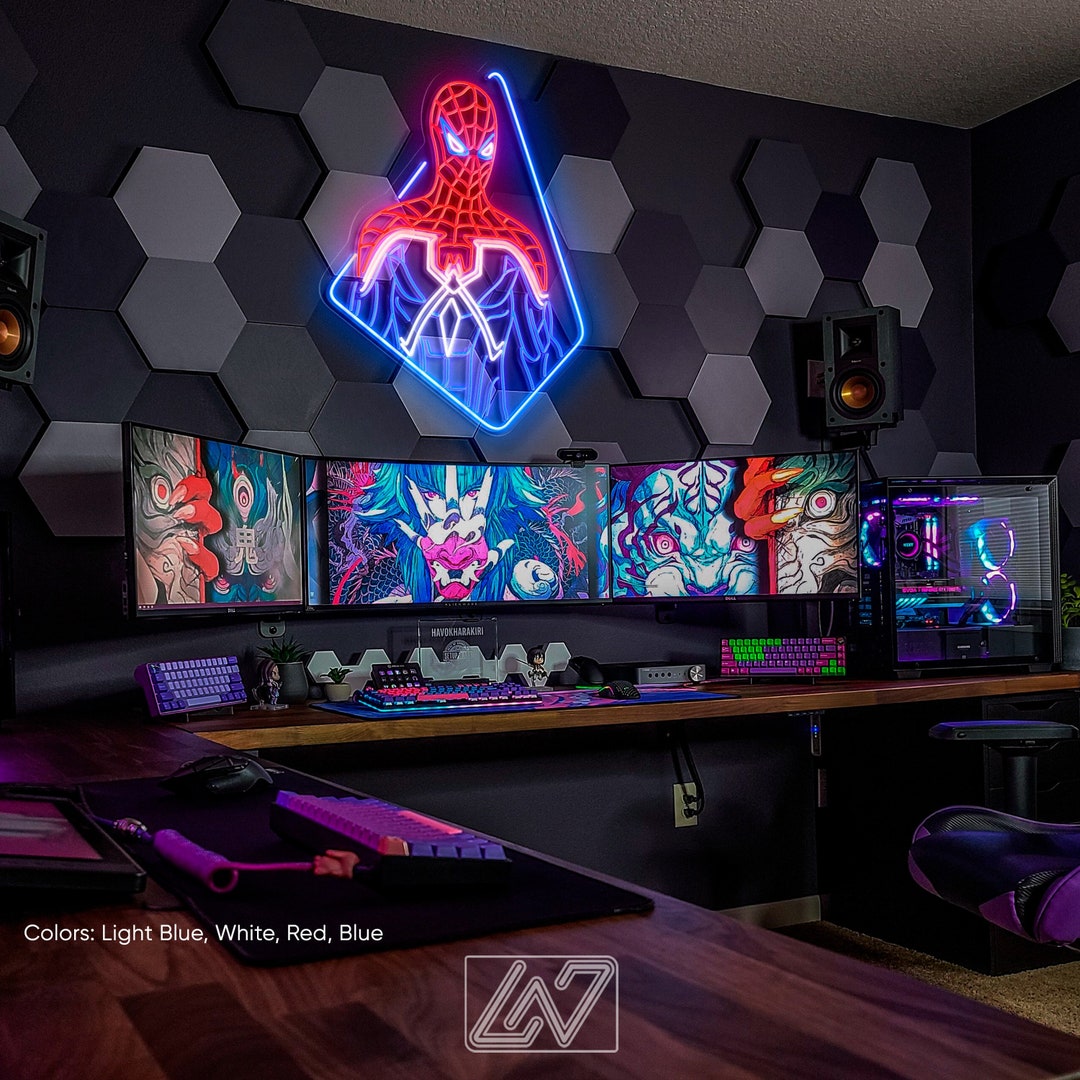 Spider Man LED Neon Sign, Marvel Neon Sign, Personalized Neon Sign ...