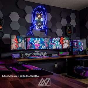Anime Character LED Neon Anime Wall Art, Anime, Cartoon Character, Game ...