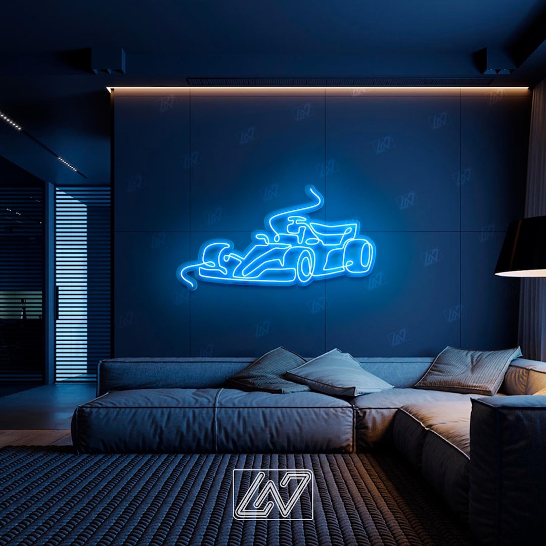 F1 - LED Neon Sign , Sport Interior Decor, Open-wheel Car Neon Lights ...