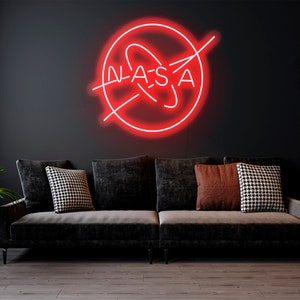 Nasa Logo - LED Neon Sign, Nasa Neon Sign, Nasa Neon Light, Nasa Led ...