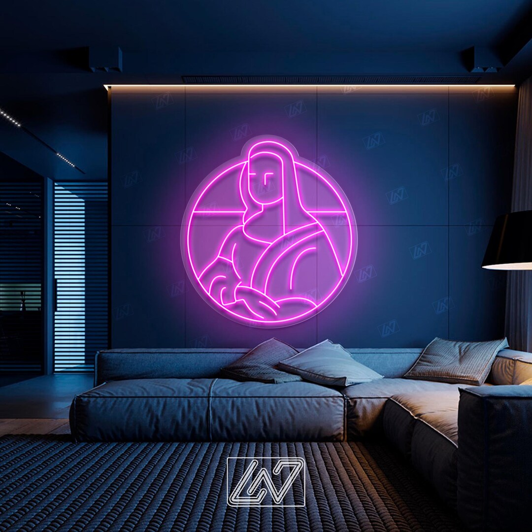 Mona Lisa - LED Neon Sign, Mona Lisa Pop Art, Mona Lisa Modern Art ...