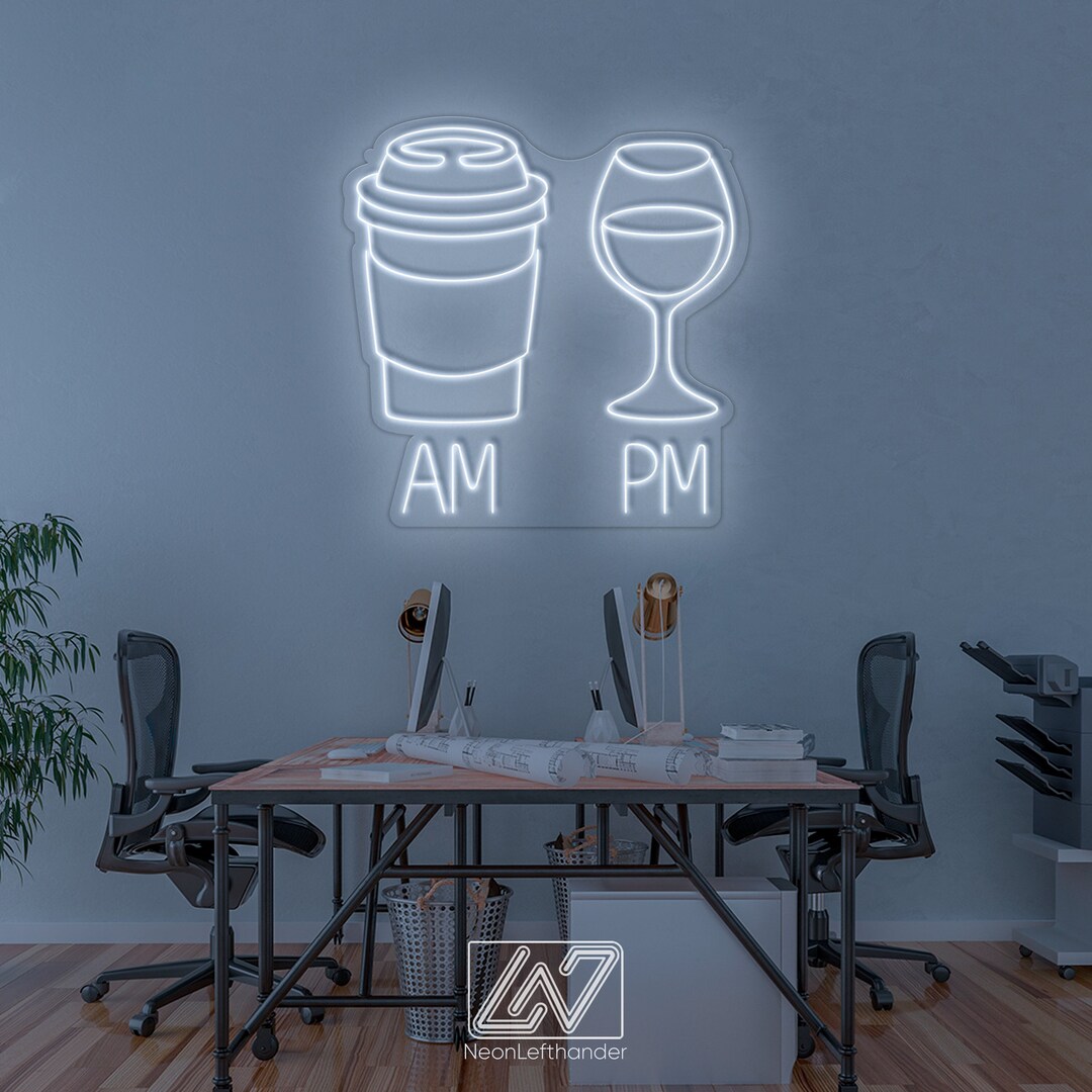 Am Pm Neon Sign - Home Decor, Gift, Coffee Neon,wine Neon, Food Neon ...