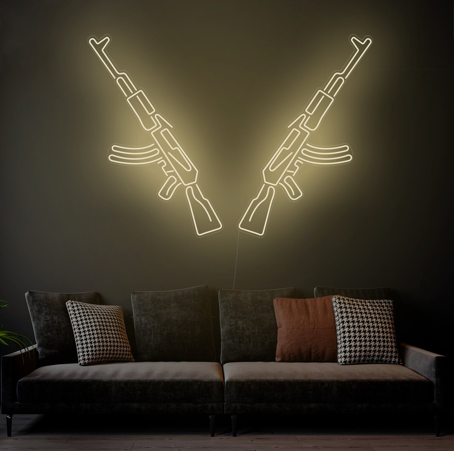 AK47 LED Neon Sign Interior Decor Room decor Wall Decor | Etsy