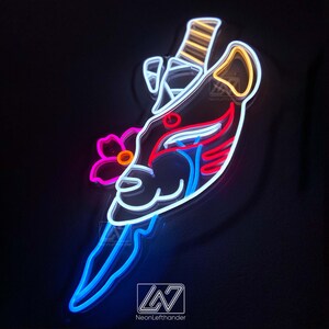 Kitsunemask - LED Neon Sign, Demon Neon Sign, Anime Wall Art, Led Neon ...