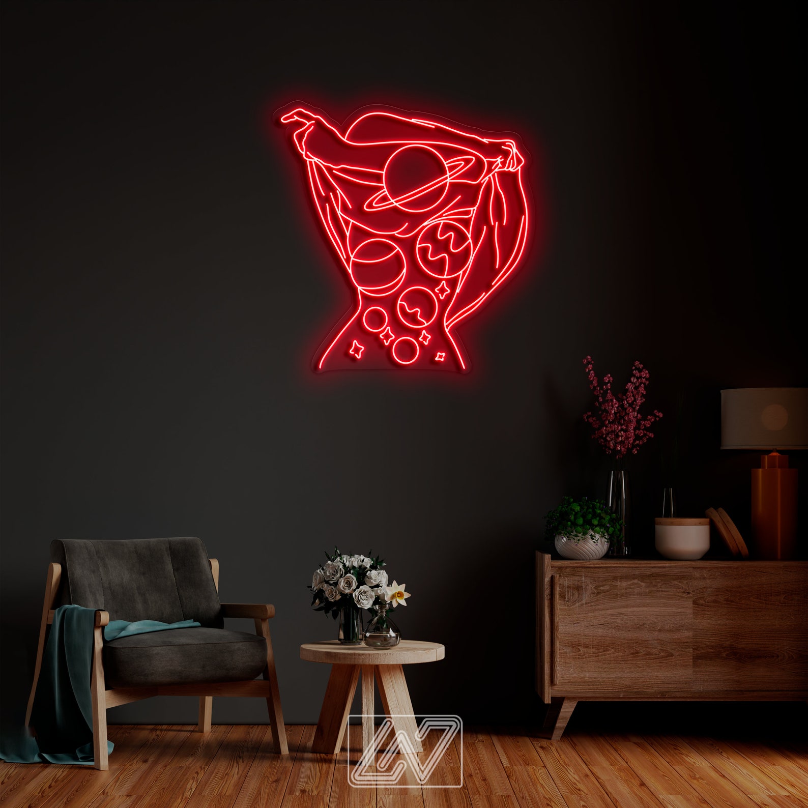 Space Body Neon Sign Custom Sexy Woman Bedroom Party Bar - Etsy