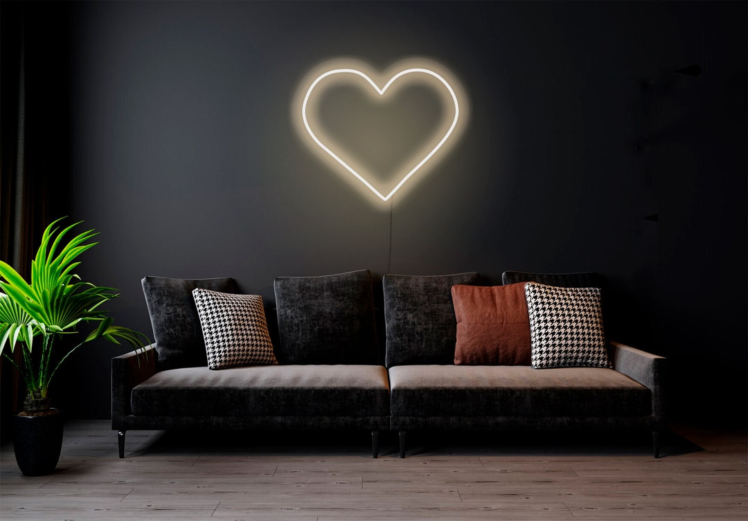 Heart - LED Neon Sign, Custom Neon Sign, Neon Light up Sign, Wall Decor ...