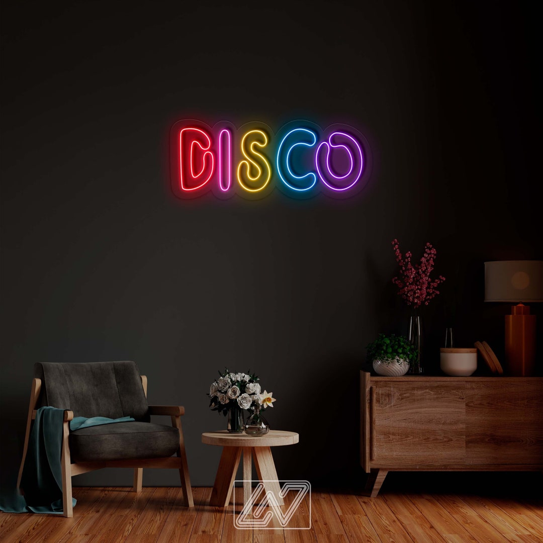 Disco Neon Sign - LED Neon Sign,disco Neon Light,disco Sign,music Neon ...