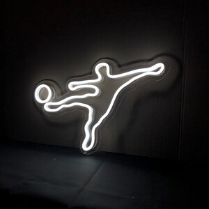 Soccer Player - LED Neon Sign, Footballer Wall Decor Sport Led Neon ...