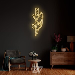 Slayer LED Custom Anime, Demon Neon Sign, Anime Wall Art, Led Neon ...