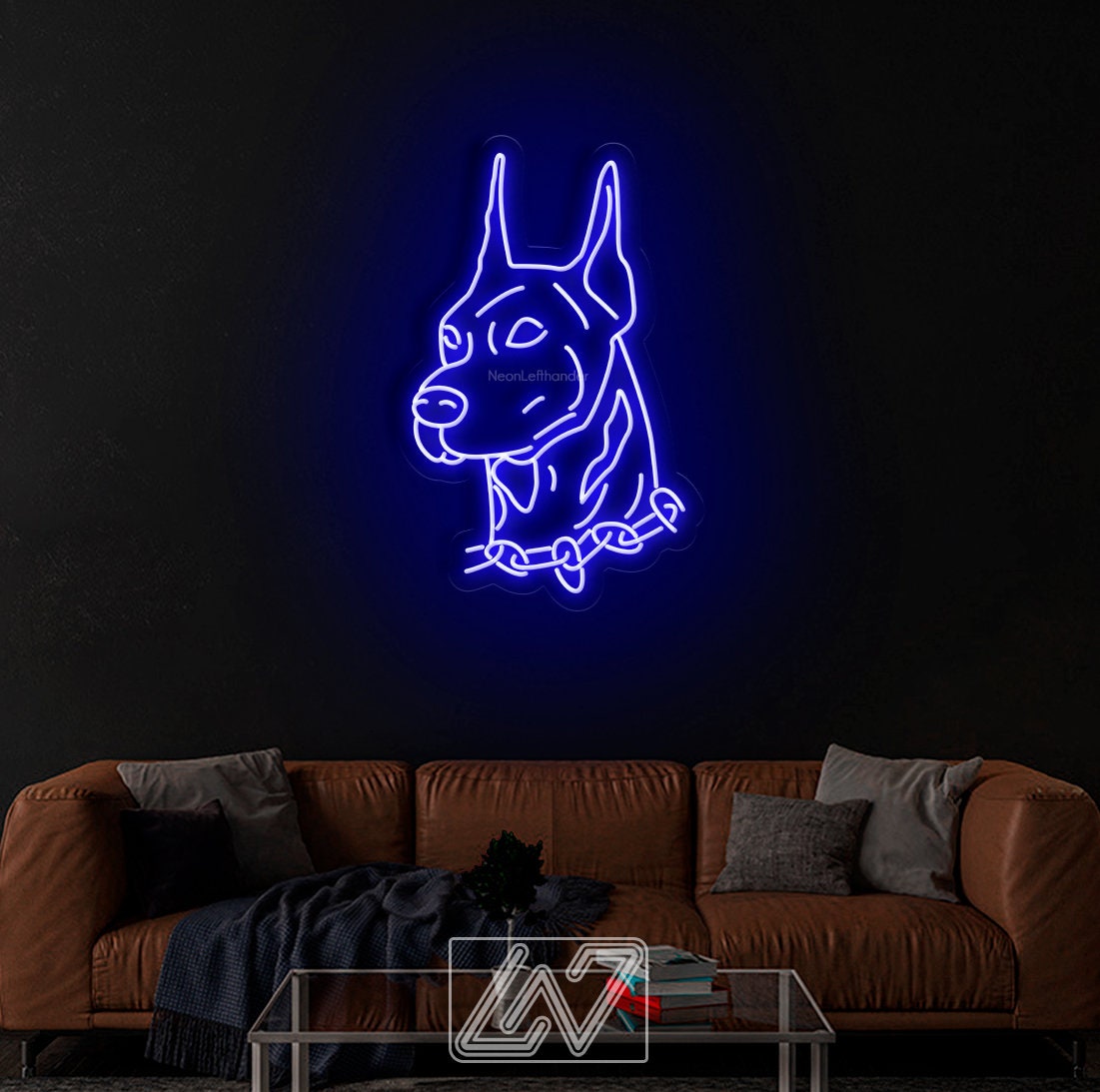 Doberman - LED Neon Sign, Dog Neon Sign, Custom Neon Sign, Pet Neon ...