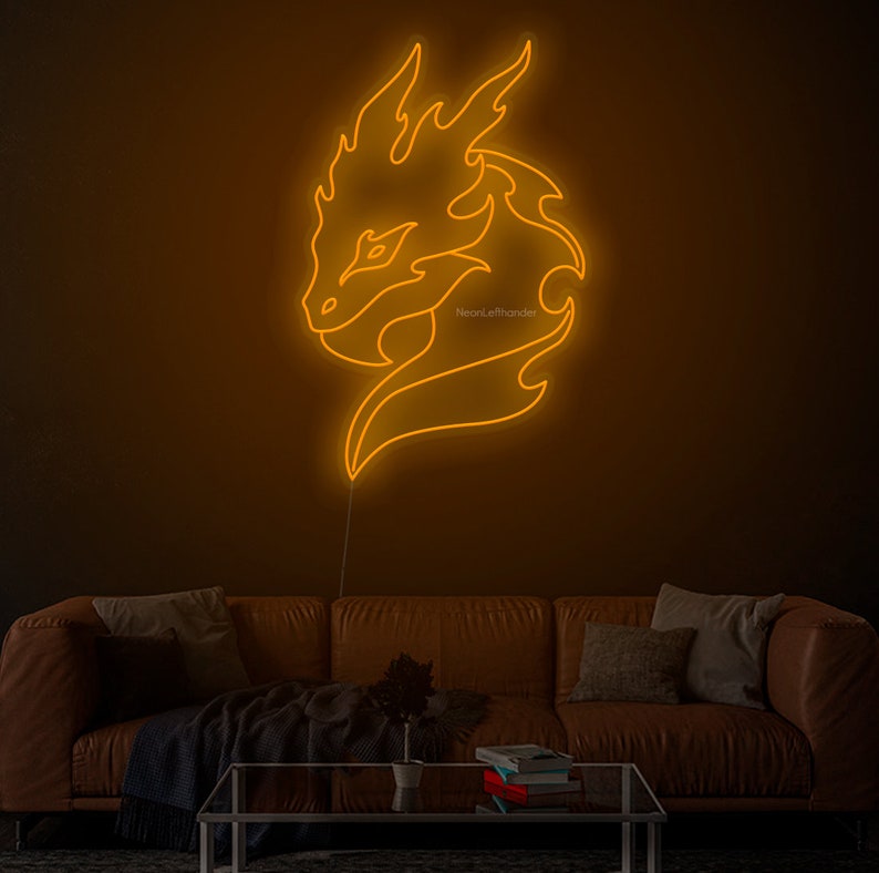 Dragon - LED Neon Sign, Interior Decor, Room Decor, Wall Decor, Custom ...