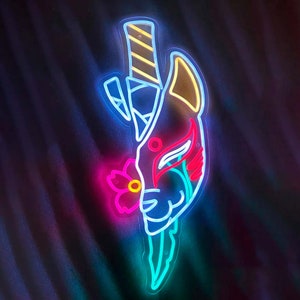 Slayer LED Custom Anime, Demon Neon Sign, Anime Wall Art, Led Neon ...