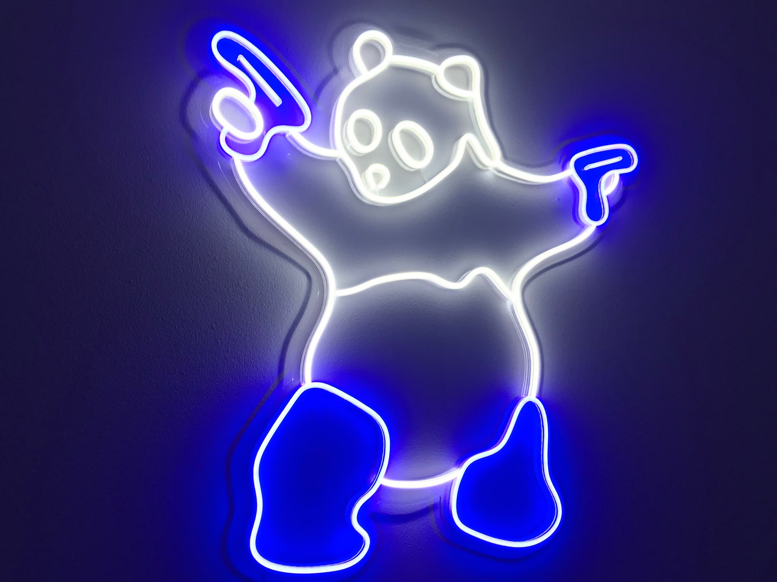 Panda LED Neon Sign animal Sign Panda Light Gangsta Panda | Etsy