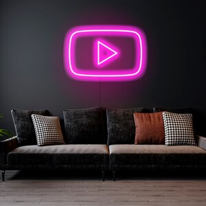 Youtube - LED Neon Sign, Youtube Wall Decor, Youtube Wall Light, Led ...