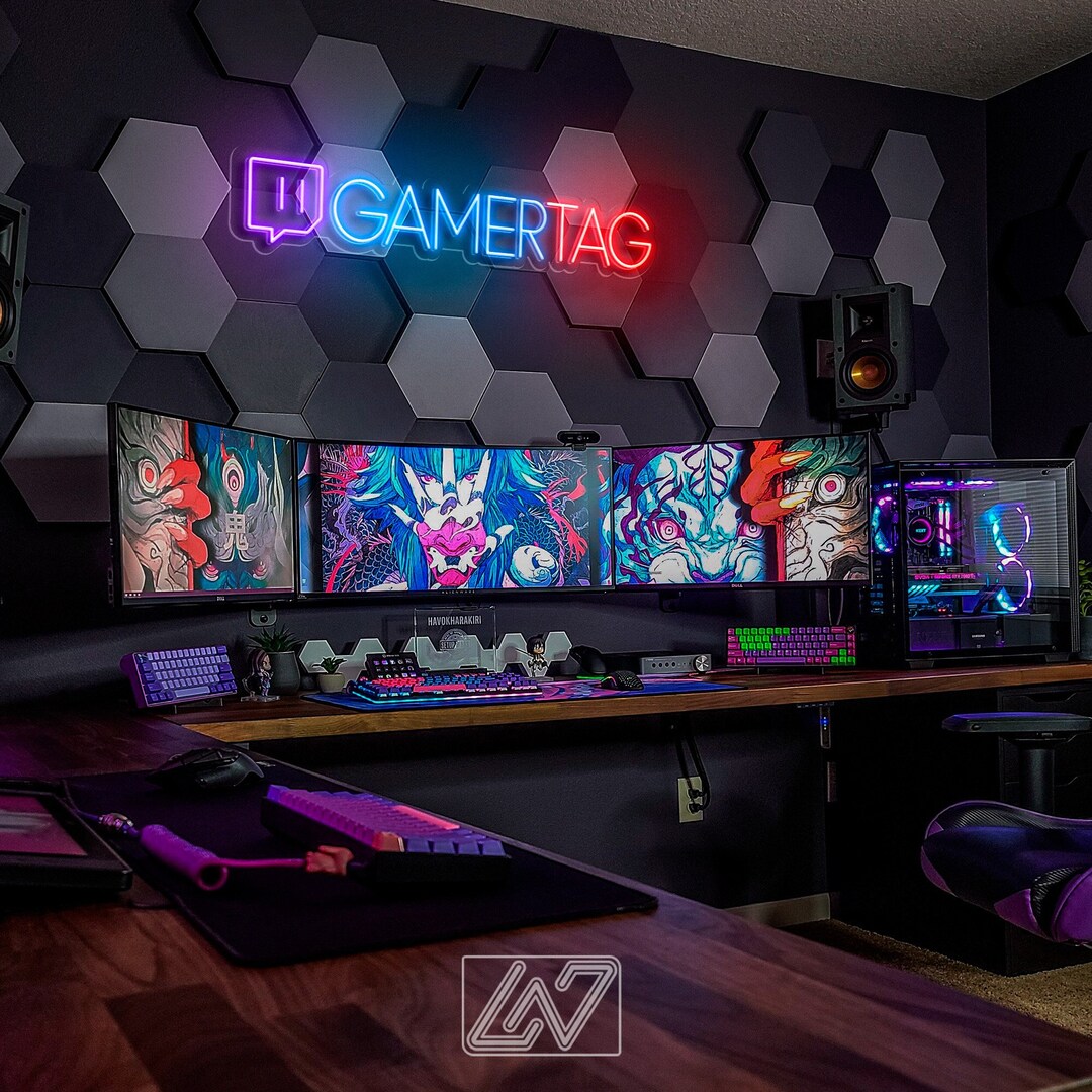 Custom Gamertag LED Neon Sign, Twitch Neon Light, Gamer Gifts ...