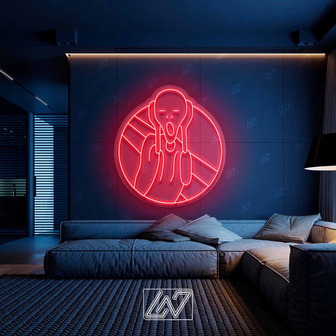 The Scream - LED Neon Sign, Mona Lisa Pop Art, Mona Lisa Modern Art ...