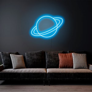 Saturn Planet - LED Neon Sign, Mutlicolour Neon Light Sign (LED), Light ...
