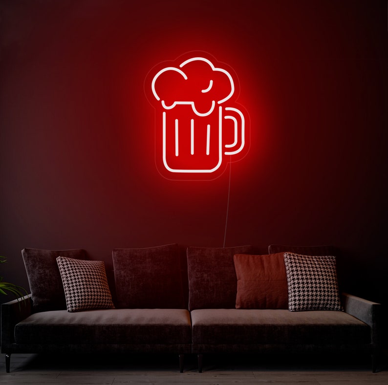 Beer LED Neon Sign Interior Decor Room Decor Wall Decor | Etsy