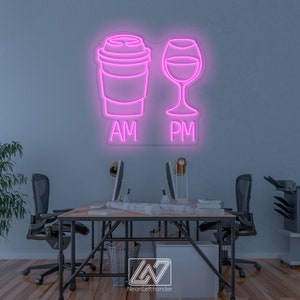 Am Pm Neon Sign - Home Decor, Gift, Coffee Neon,wine Neon, Food Neon ...