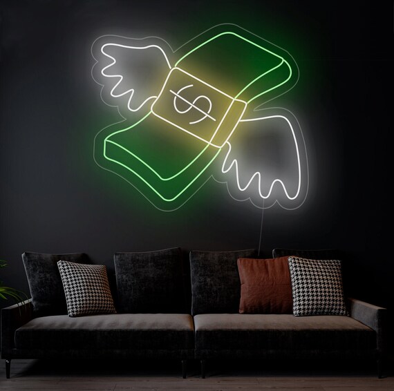Lucky Dollar LED Neon Sign Interior Decor Room Decor Wall - Etsy