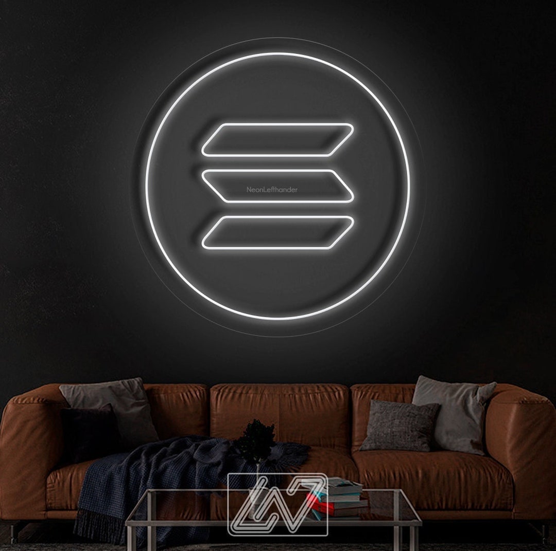 Solana - LED Neon Sign, Bedroom Neon Sign, Crypto Neon Sign, Neon ...