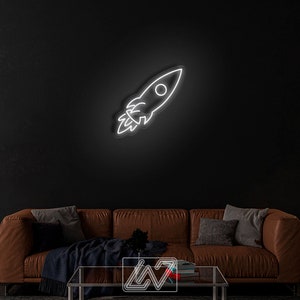 Rocketship - LED Neon Sign, Interior Decor, Room Decor, Wall Decor ...