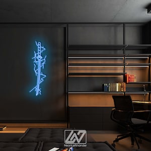 Anime Sword - LED Neon Anime Wall Art, Anime, Cartoon Character, Game ...