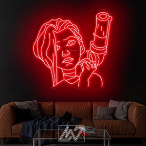 Jinx | Arcane - LED Neon Sign, Cartoon Neon Sign, Cartooncharacter ...