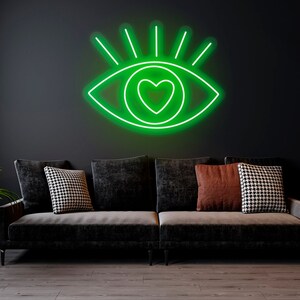 Eye- LED Neon Sign , Home Interior Decor, Neon Lights, Bedroom Neon ...