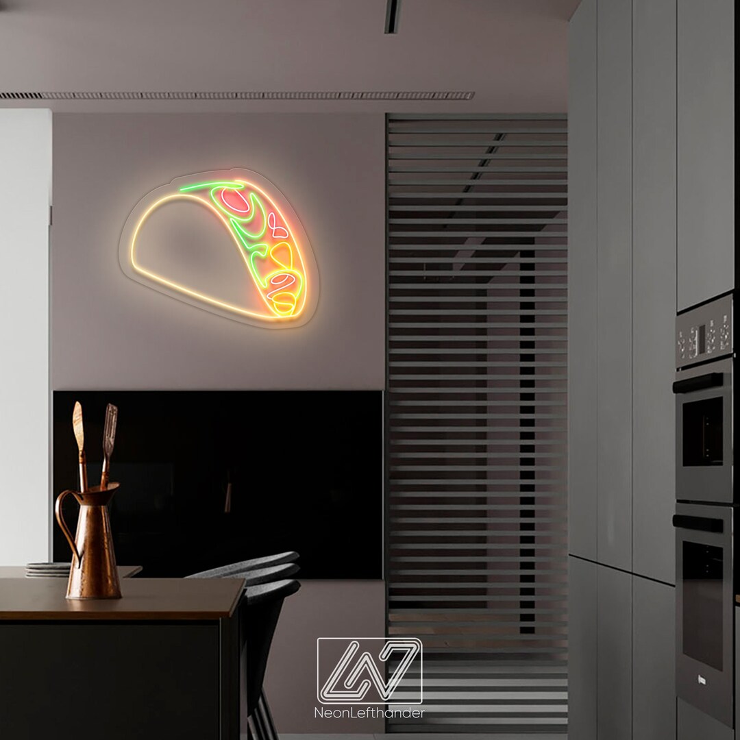 Taco - LED Neon Sign, Wall Decor, Wall Sign, Neon Lights, Food Neon ...