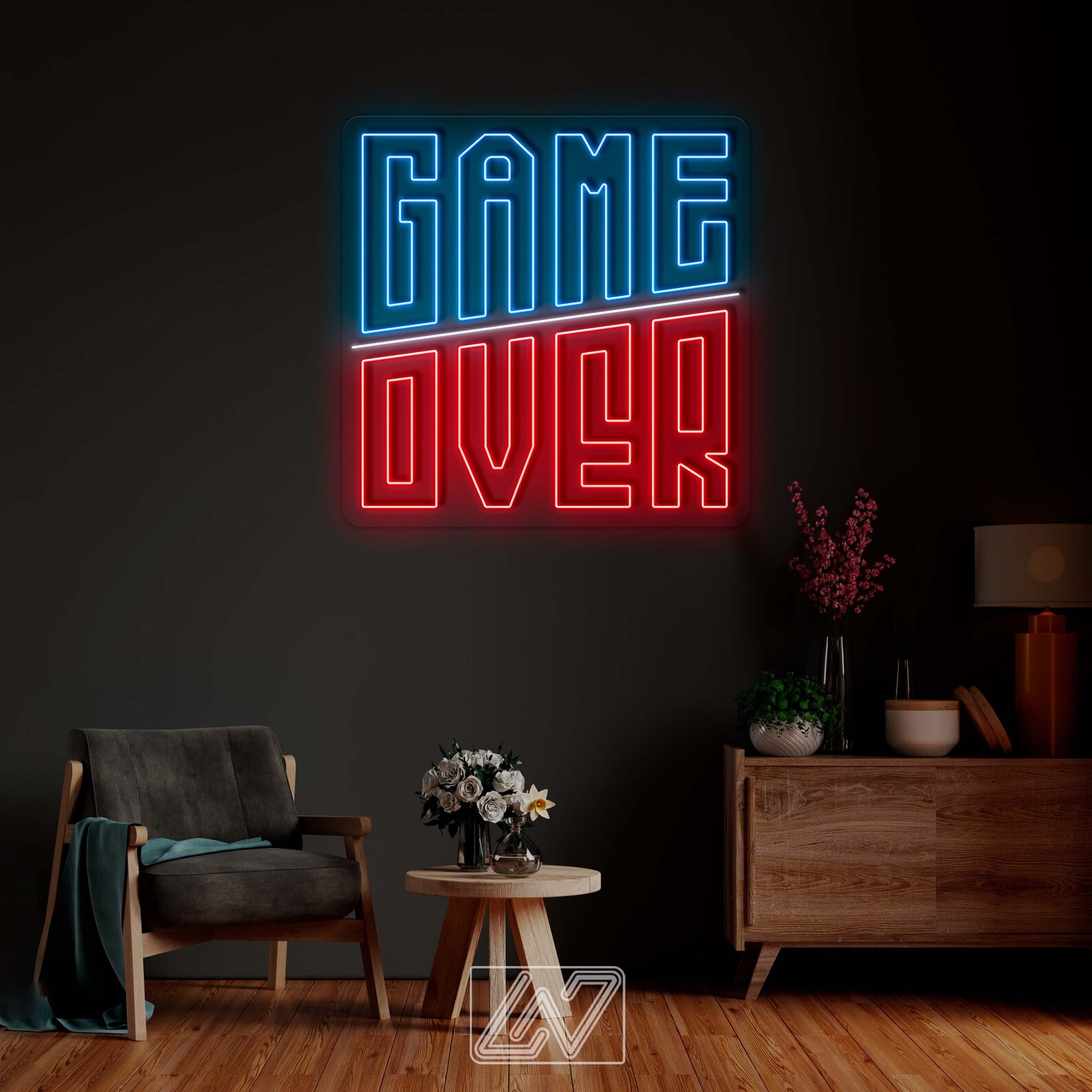 Game Over LED Neon Sign Video Game Neon Game Controller - Etsy