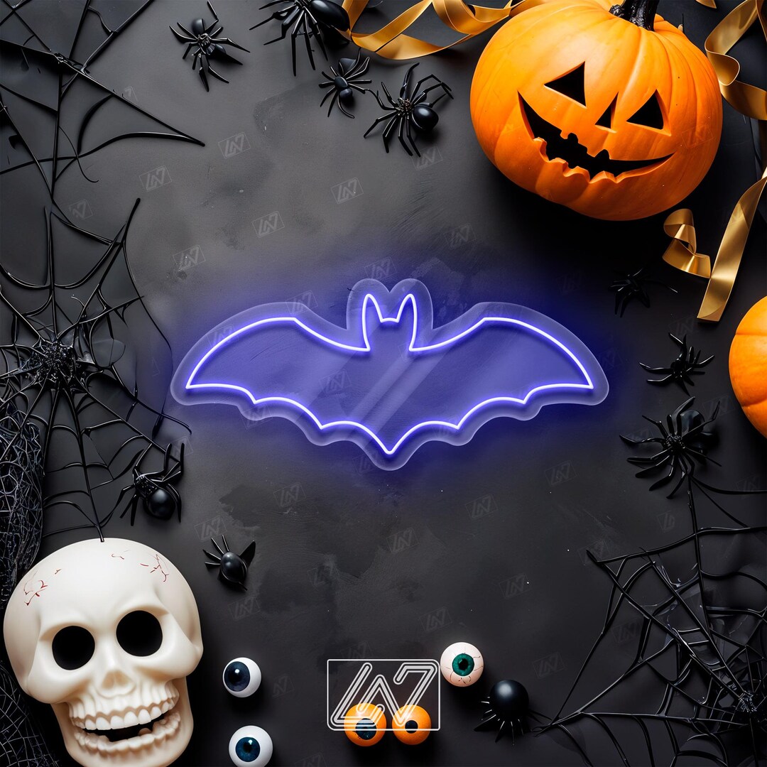 Bat - LED Neon Sign, Spooky Halloween Led Decor, Scary Halloween ...