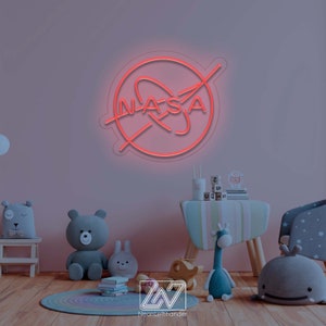 Nasa Logo - LED Neon Sign, Nasa Neon Sign, Nasa Neon Light, Nasa Led ...