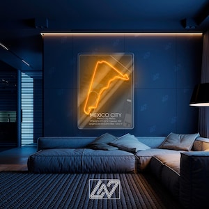 Mexico City - LED Neon Sign , Sport Interior Decor, Open-wheel Car Neon ...