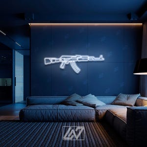 AK47 - LED Neon Sign, Interior Decor, Room Decor, Wall Decor, Custom ...