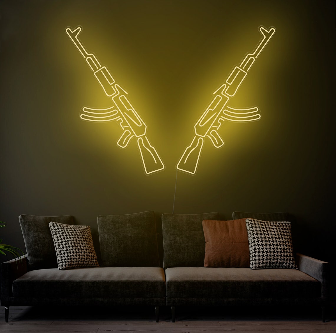 AK47 LED Neon Sign Interior Decor Room decor Wall Decor | Etsy