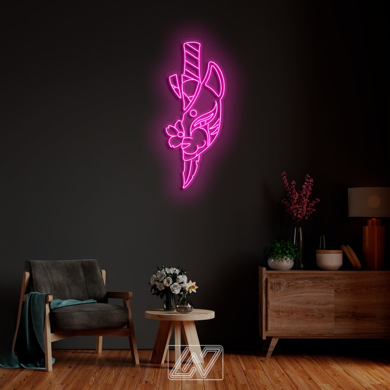 Slayer LED Custom Anime, Demon Neon Sign, Anime Wall Art, Led Neon ...